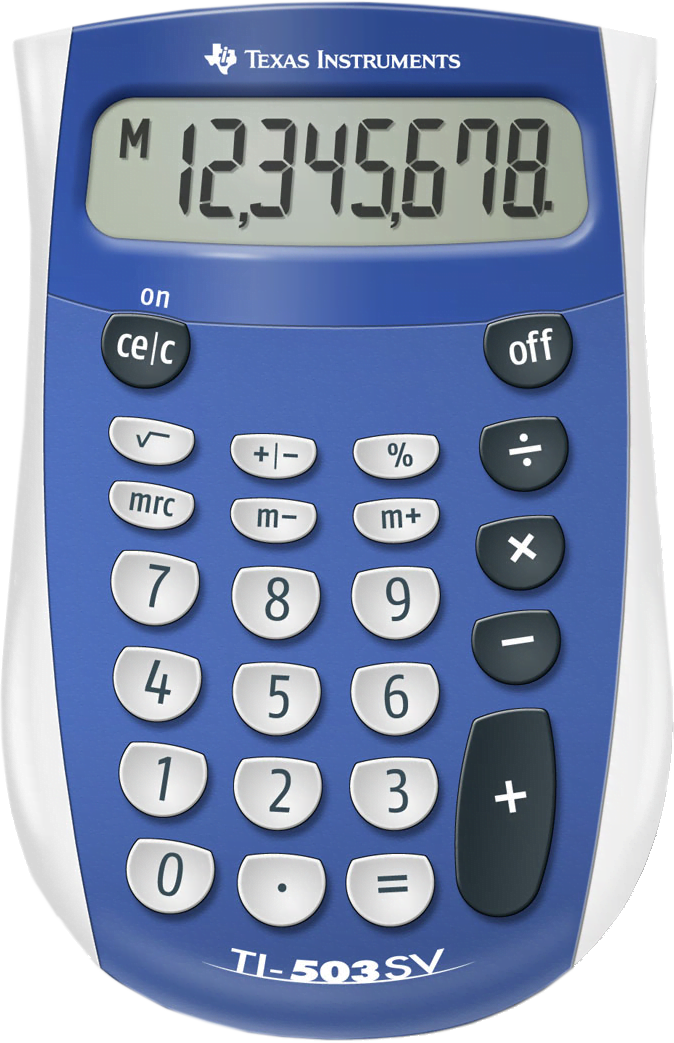 Texas Instruments Ti 503sv Basic Battery Powered Calculator Tech Line